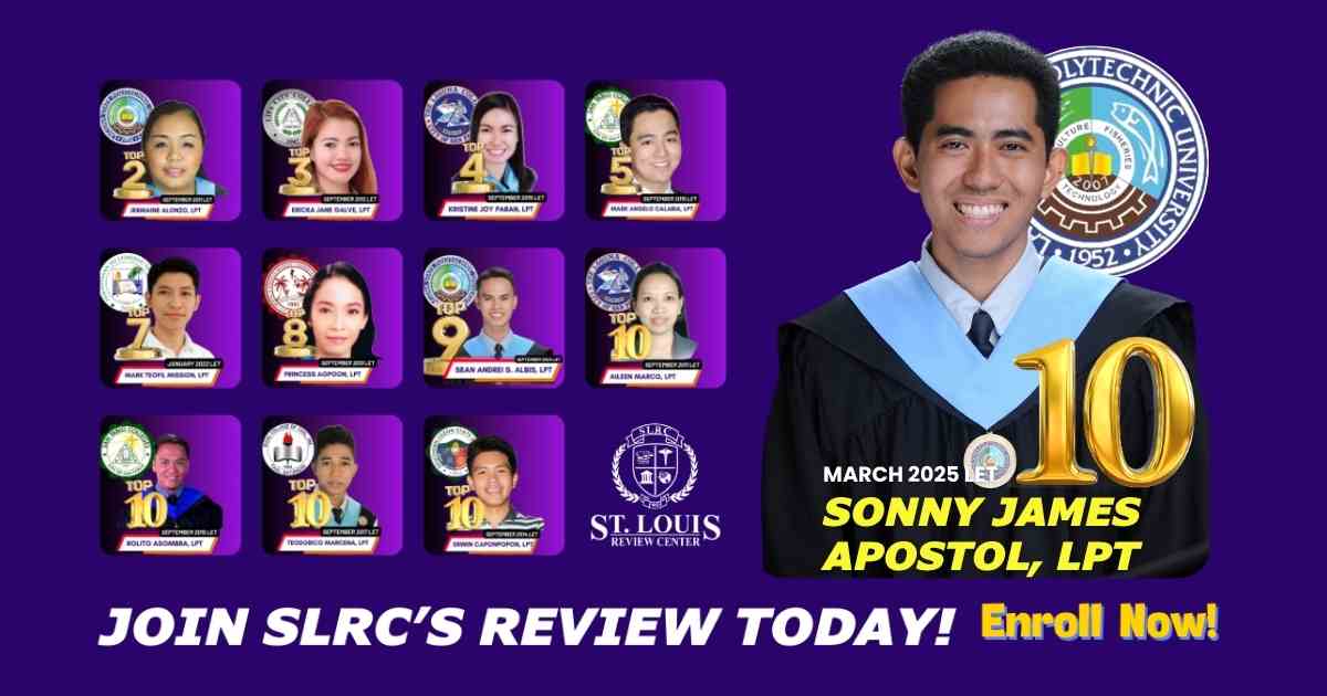 Prepare for the MARCH 2025 LET with SLRC’s Comprehensive Review Program!